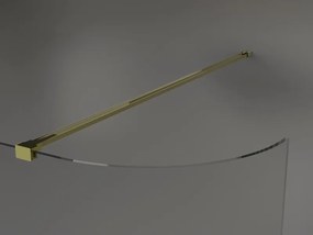 Mexen Kioto, zaoblená sprchová zástěna 80 x 200 cm, 8mm čiré sklo, zlatý profil, 800-080-101-50-06