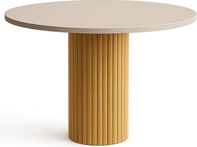 NW Kulatý jídelní stůl NESTORIO 4, 110 cm Barva/ dekor: Kašmír, Barva nohy stolu: Zlatá