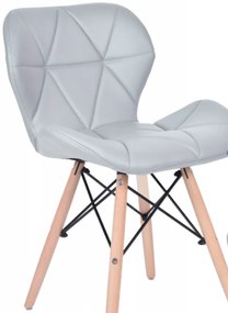 Jídelní židle EKO světle šedé 4 ks - skandinávský styl