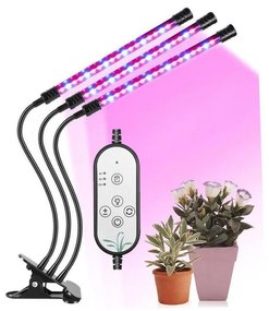 HADEX | LED Stmívatelná stolní lampa s klipem pro pěstování rostlin LED/12W/5V | HD0428