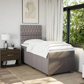 Box spring postel s matrací taupe 100 x 200 cm textil 3293890