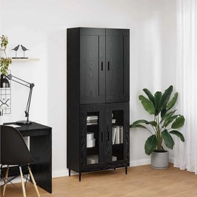Vysoký bufet 2 ks Černý dub 69,5 x 34 x 180 cm Kompozitní dřevo 3403188