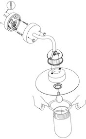 EGLO 88489 - Venkovní nástěnné svítidlo MILTON galvanizovaná ocel IP44