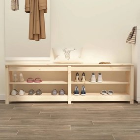 vidaXL Lavice s botníkem 160x36,5x50 cm masivní borovice [821728] Barva: Přírodní