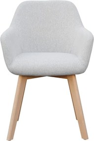 Designové křeslo, světlešedá/ buk, CLORIN NEW