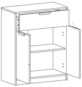 Sconto Komoda CANYON CN4 dub artisan/antracit