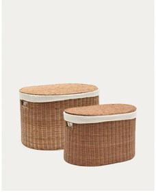 Ratanové košíky v sadě 2 ks 50x36x32 cm Indali – Kave Home