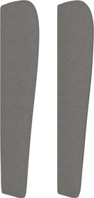 Čelo postele typu ušák tmavě šedé 103x23x118/128 cm textil 3117947