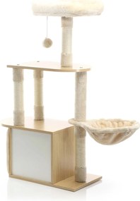Škrabadlo pro kočky fudajo – 106 cm, béžová (64245)