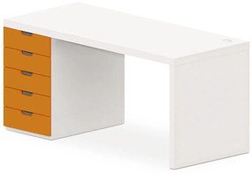 Artspect DS306-B-1607/P - Stůl se zásuvkovým kontejnerem 160x70cm - Orange