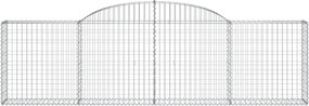 Klenuté gabionové koše 9 ks 300x30x80/100 cm pozinkované železo 3146510