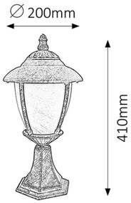 Rabalux 8478 - Venkovní lampa MADRID 1xE27/60W/230V