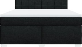 Box spring postel s matrací černá 180x200 cm textil 3285969