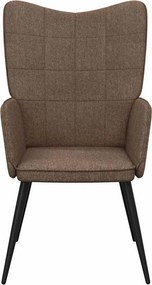 Relaxační židle hnědá textil 327944