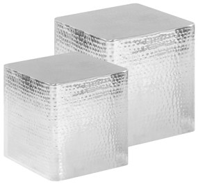 vidaXL Konferenční stolky 2 ks stříbrné hliníkové