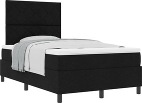 Postel s boxspringem s čelo Černá 120 x 190 cm textil 3339450