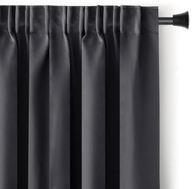 Závěs AmeliaHome Blackout s multifunkční páskou 140x245 cm ocelově šedý