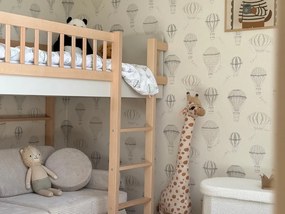 Dětská zvýšená postel BASIC se žebříkem 90x200 cm Zvolte barvu: Kašmírová