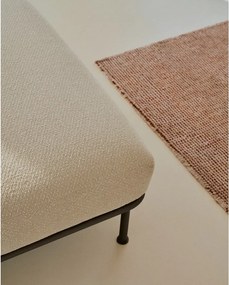 Béžová podnožka z textilie bouclé Aurum – Kave Home