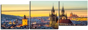 Obraz na plátně - Panoramatický pohled na starú Prahu -panoráma 5256D (120x40 cm)