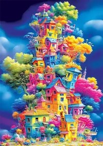 YAZZ Puzzle Vesnice / 1000 dílků / 48 x 68 cm