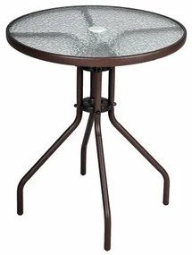 Garthen 2345 Bistro stolek se skleněnou deskou a 2 židle z polyratanu