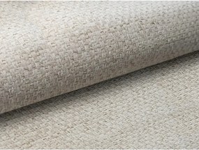 Krémová čalouněná dvoulůžková postel s úložným prostorem s roštem 140x200 cm Mano – Makamii