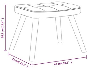 vidaXL Marketos Relaxační křeslo se stoličkou tmavě šedé textil