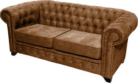 XXXLutz POHOVKA CHESTERFIELD, dřevo, textil, kompozitní dřevo, koňaková MID.YOU - Pohovky - 000694009802