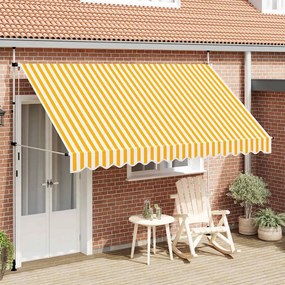 vidaXL Ručně zatahovací markýza 350 cm [43229] Barva: oranžová a hnědá