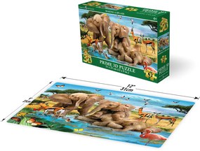 PRIME 3D PUZZLE - Slůňata 63 dílků
