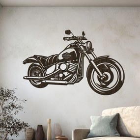 dřevo života Dřevěný obraz motorky Chopper Zvolte rozměr (cm): 95x61, Zvolte barvu dekoru: Wenge