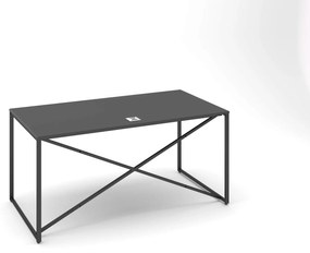 Psací stůl Lenza PROX 158/80 Dekor stolové desky: černý grafit, Barva podnože: černá