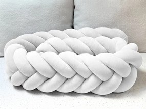 SenLove Sametový mantinel pletený do copu z 5 pramenů Zvolte barvu: Bílá, Zvolte délku: 200 cm