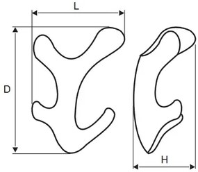 Cebi věšák Lia chrom satén