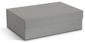Šedé kartonové úložné boxy v sadě 3 ks s víkem/dekorativní 42,5x29,5x13 cm Kian Paper Laminate – Bigso