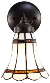 Nástěnná lampa Tiffany s bílým stínidlem BrownLine – 17x12x23 cm