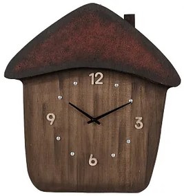 Dřevěné nástěnné hodiny HOUSE Clayre &amp; Eef 6KL0820