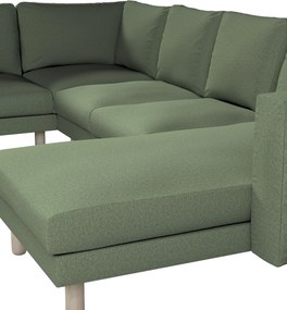 Potah na pohovku IKEA Norsborg rohová, 5-místná se šezlongem barva zelená látka pletený vzor