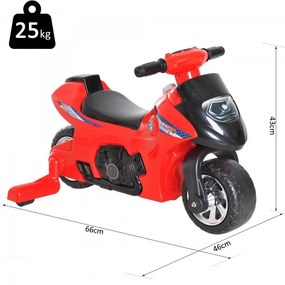 Goleto Dětská motorka 46 x 66 x 43 cm | červeno-černá