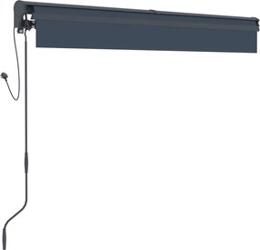 Elektrická markýza s LED osvětlením BestBerg BBSU-EL250CG / 250 x 200 cm / šedá