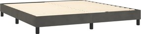 Box spring postel s matrací tmavě šedá 180x200 cm samet 3141378