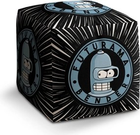 Sablio Taburet Cube Futurama Bender Vesmír - 60x60x60 cm