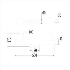LED Nástěnné svítidlo MAGNET LED/13W/230V + 2xG9/60W 3000/4000K bílá