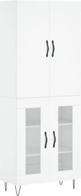 Skříň highboard bílá 69,5 x 34 x 180 cm kompozitní dřevo 3198065