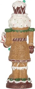 Perníkový LED Louskáček Gingerbread Nutcracker - 13*10*31 cm / 3*AAA