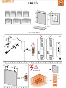 INTEDOOR zrcadlo s LED osvětlením LI4 ZS 80/70 TF