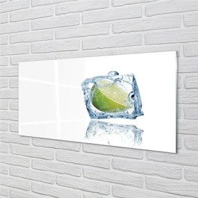 Obraz na skle Na kostky ledu vápno 125x50 cm