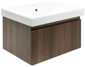 Koupelnová skříňka s umyvadlem SAT Evolution 58x30x44,8 cm ořech mat SATEVO60NAU1