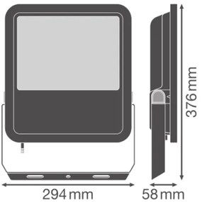 LED reflektor LEDVANCE FLOODLIGHT černý 133W/117W 20000lm/17500lm 4000K neutrální bílá IP66